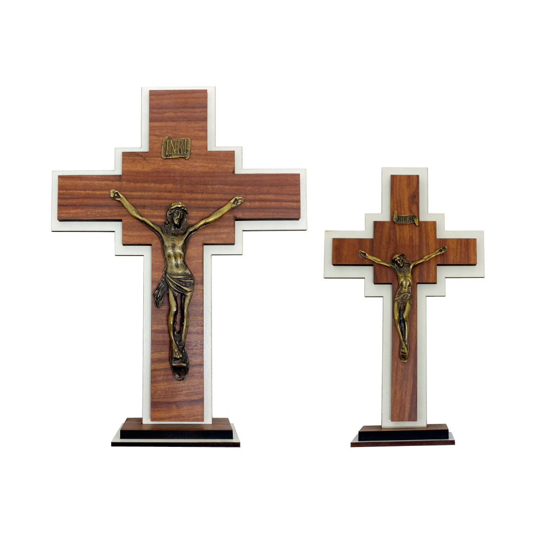 Crucifixo estilizado MDF P G | Santa Edwiges Artigos Religiosos
