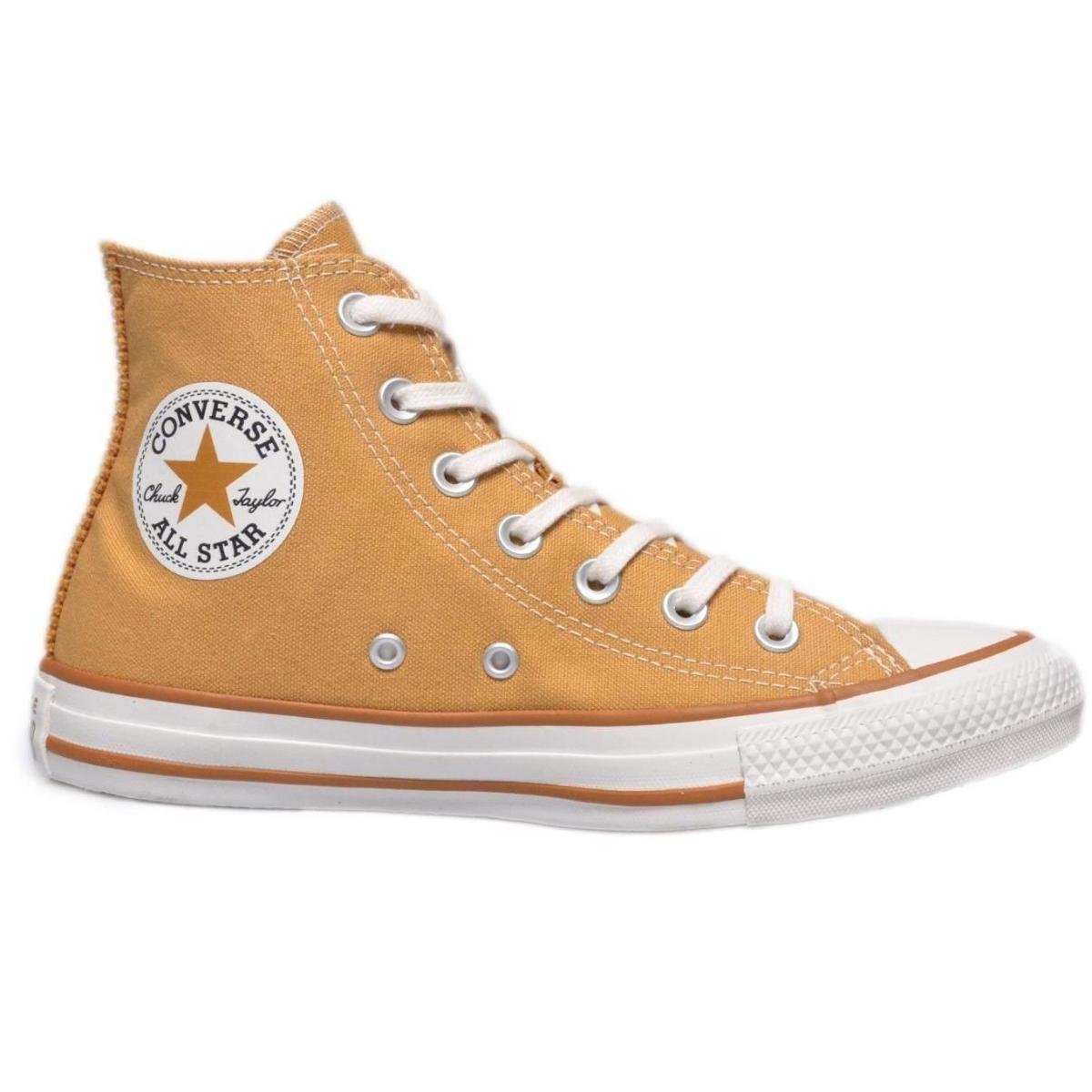 Tênis Converse All Star Chuck Taylor Cano Alto Amarelo | Americana ...
