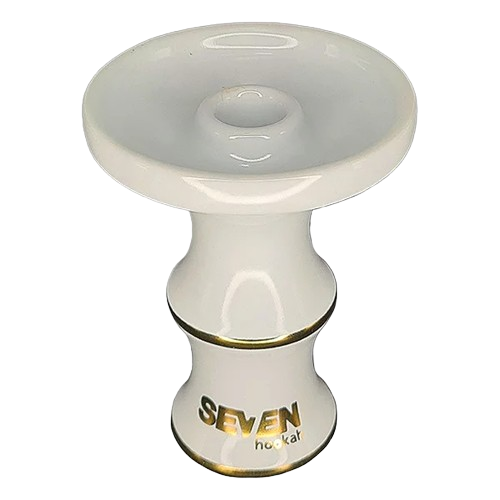 ROSH SEVEN BOWL HOOKAH GOLD BRANCO (BARRO BRANCO) | Tabacaria Trevo