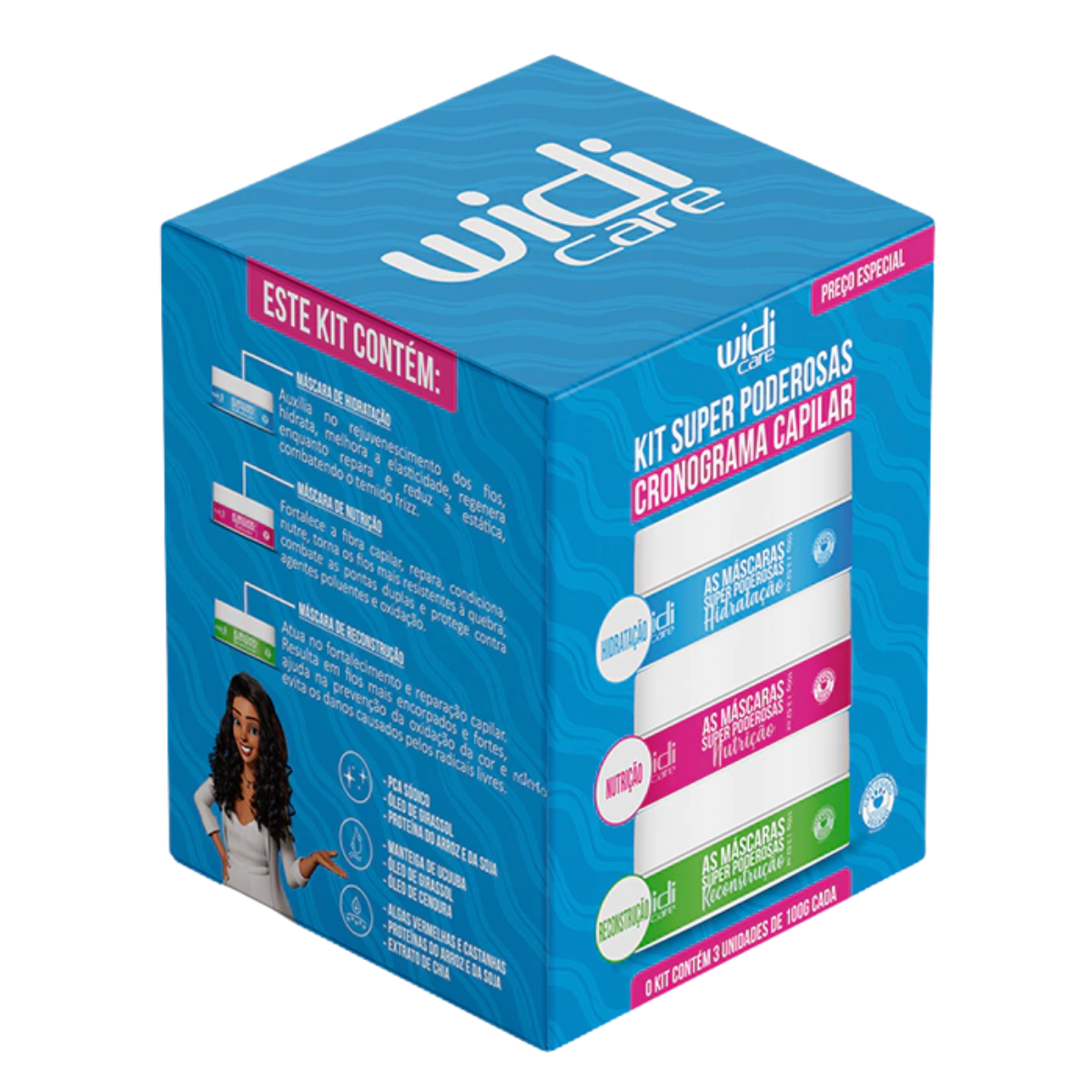 Kit Widi Care Super Poderosas Cronograma Capilar