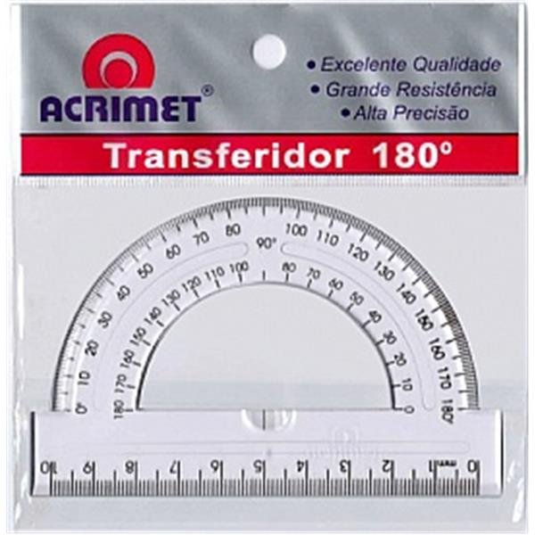 TRANSFERIDOR ESCOLAR 180 - ACRIMET | Papelaria Rio Madeira