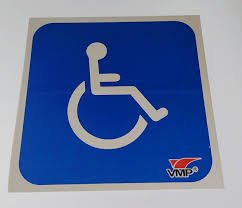 PLACA DE SINALIZACAO ALUMINIO 15X15 L18 DEFICIENTE FISICO | Papelaria ...