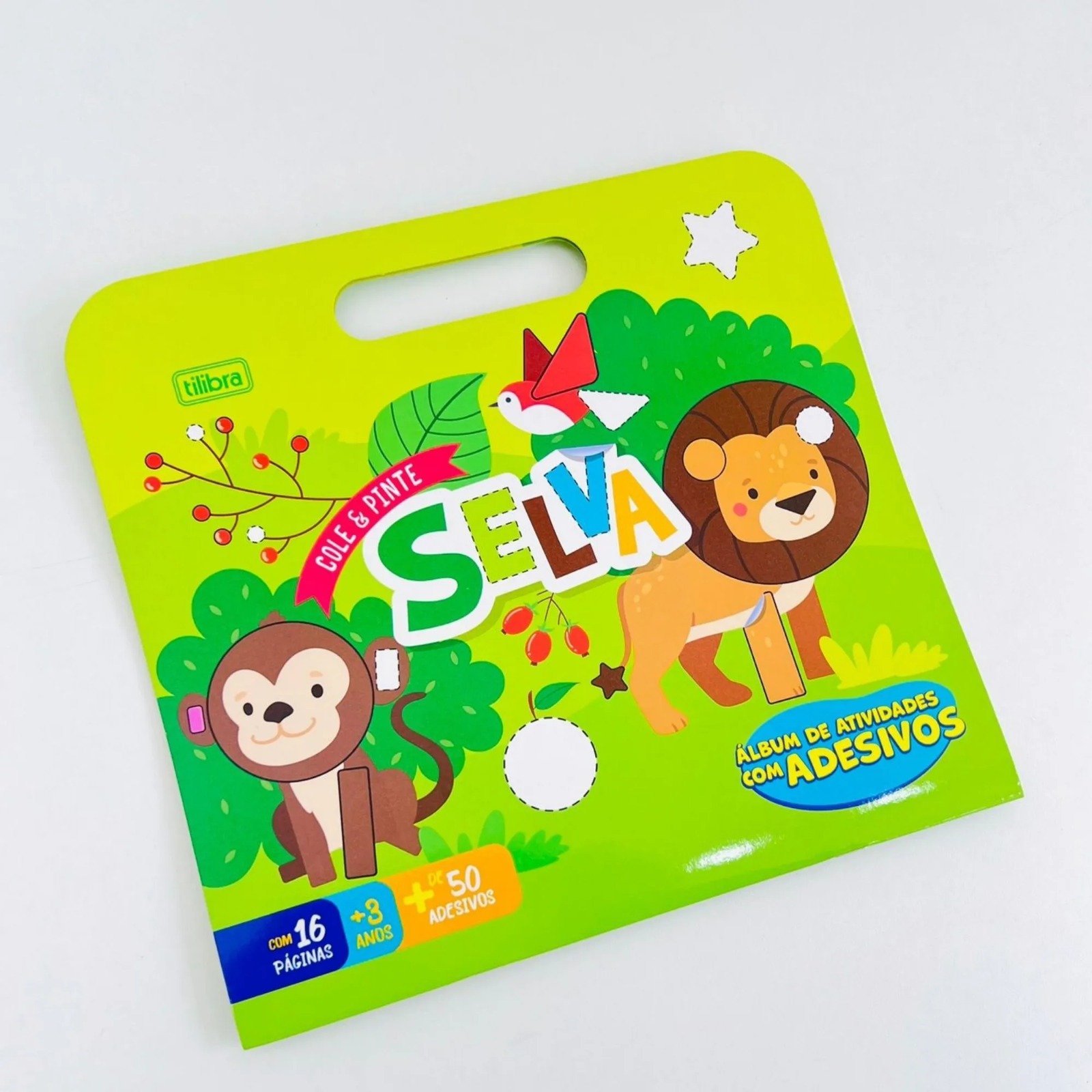CARTILHA ATIVIDADE MALETA COLE E PINTE SELVA 8 FOLHAS | Papelaria Rio ...