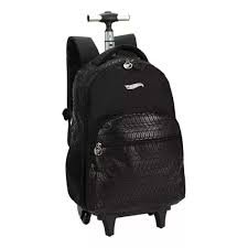 MOCHILA COM RODAS PRETO HOTWELLS | Papelaria Rio Madeira
