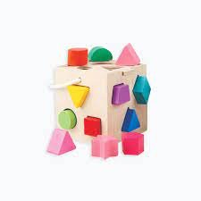 CUBO ENCAIXE DAS FORMAS MDF | Papelaria Rio Madeira