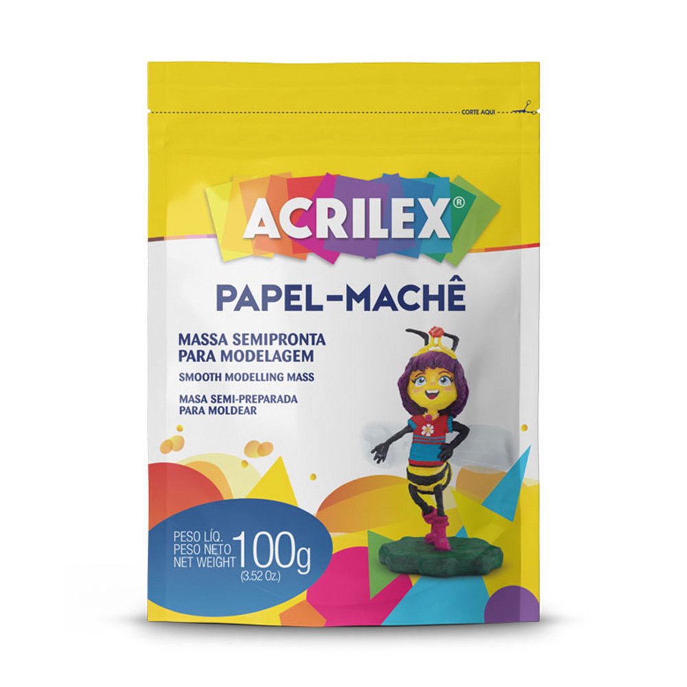 PAPEL MACHE 100G - ACRILEX | Papelaria Rio Madeira