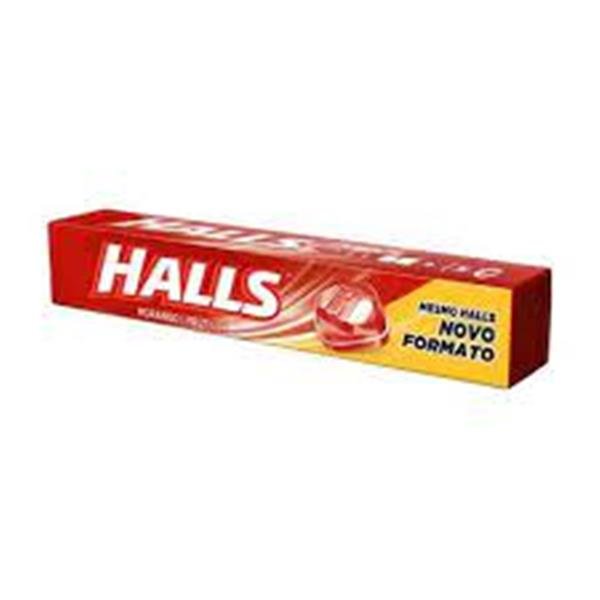 DROPS HALLS MORANGO 28G | Papelaria Rio Madeira