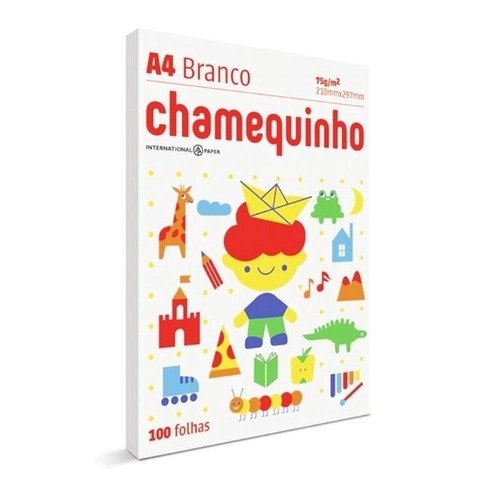 PAPEL CHAMEQUINHO A4 100FLS BRANCO CHAMEX - RECOL | Papelaria Rio Madeira