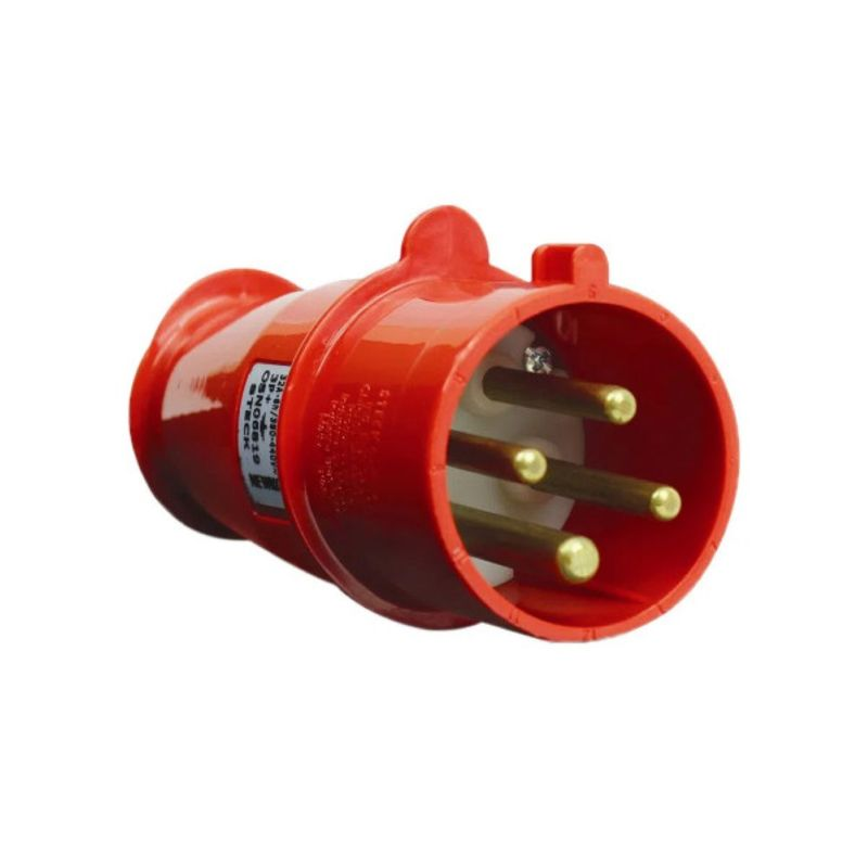 PLUG MACHO INDUSTRIAL 380V (3P+T) VERMELHO 16A | Eletro Alles