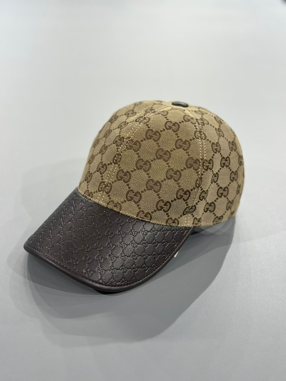 Boné Gucci Premium Aba couro 2025 | Caio Multimarcas