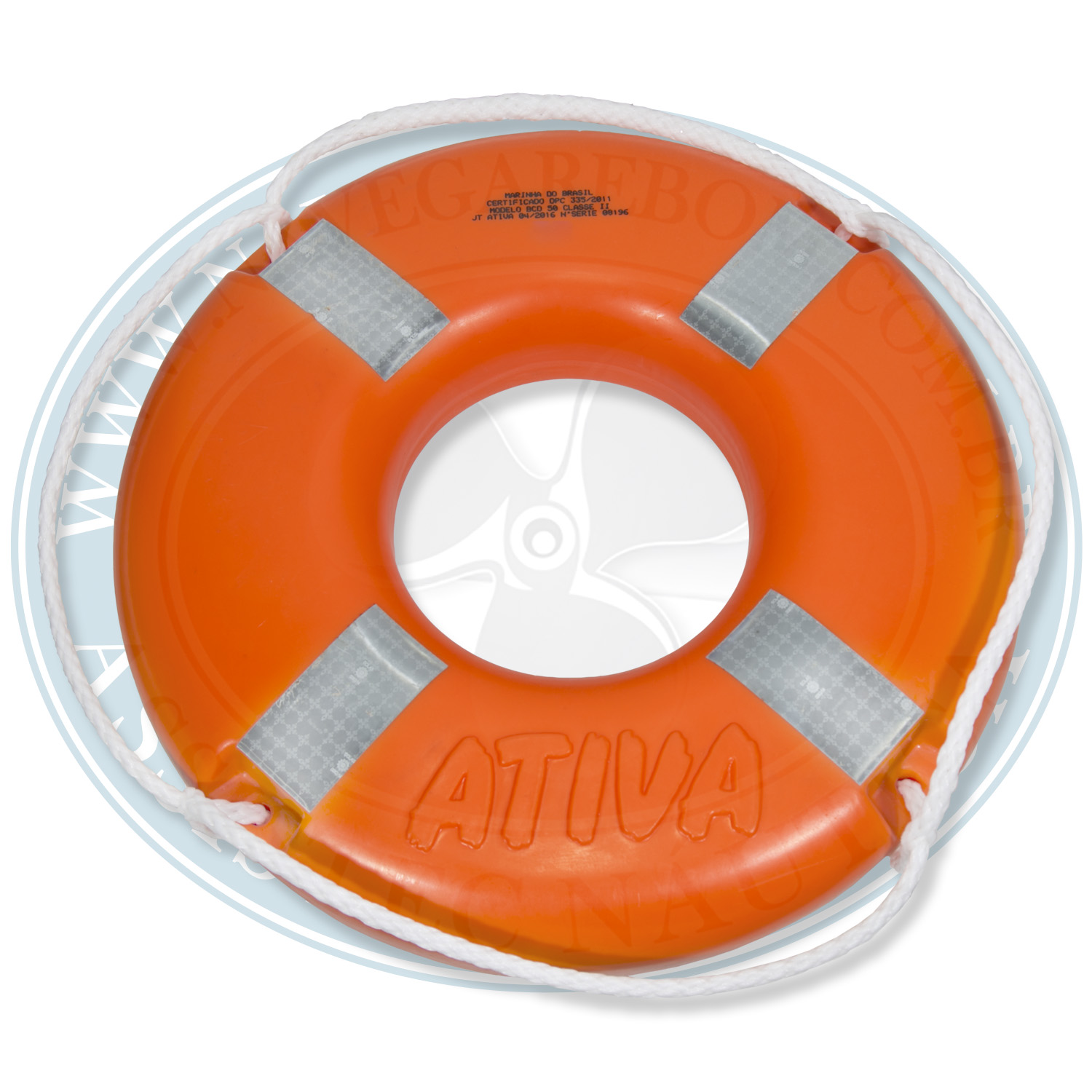 BOIA CIRCULAR CLASSE II 50CM JT ATIVA | Assistec Nautica - Navegarebom