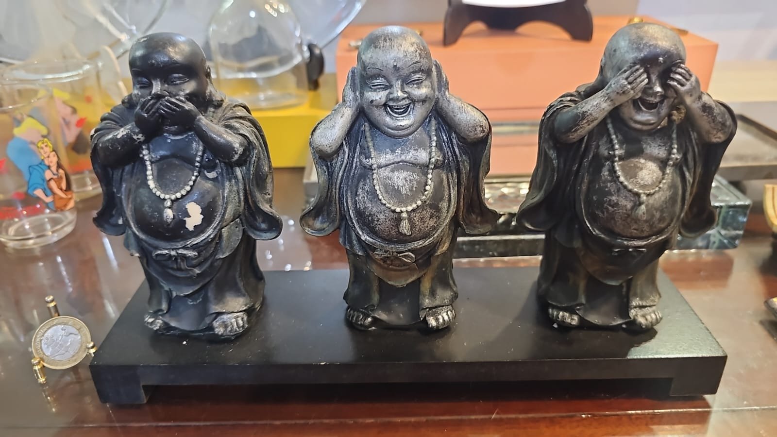 Grande escultura de Budas de resina | Pescadores de Relíquias