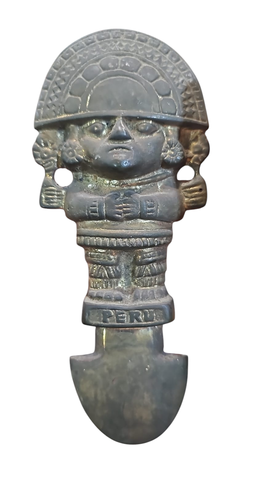 Tumi peruano Inca em bronze, faca cerimonial decorativa | Pescadores de ...