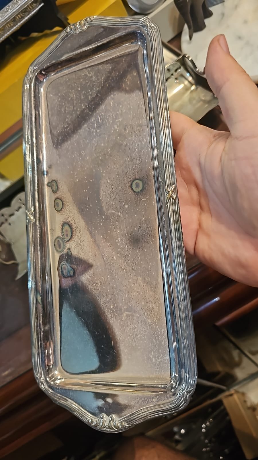 Bandeja de rocambole espessurada a prata Wolff | Pescadores de Relíquias