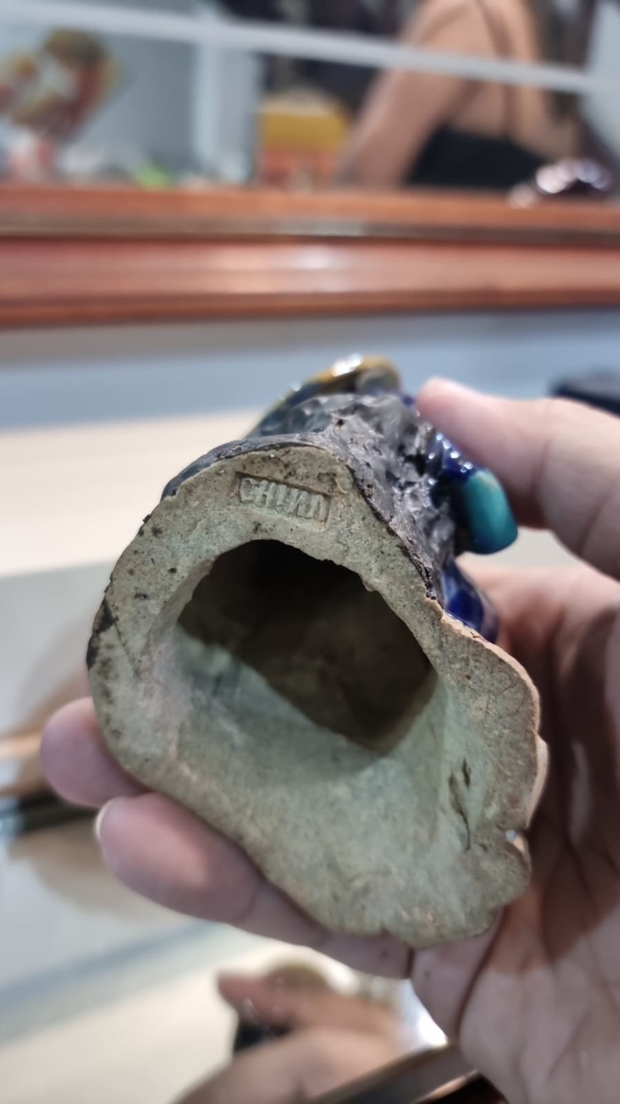 Antiga escultura oriental, sábio chinês | Pescadores de Relíquias