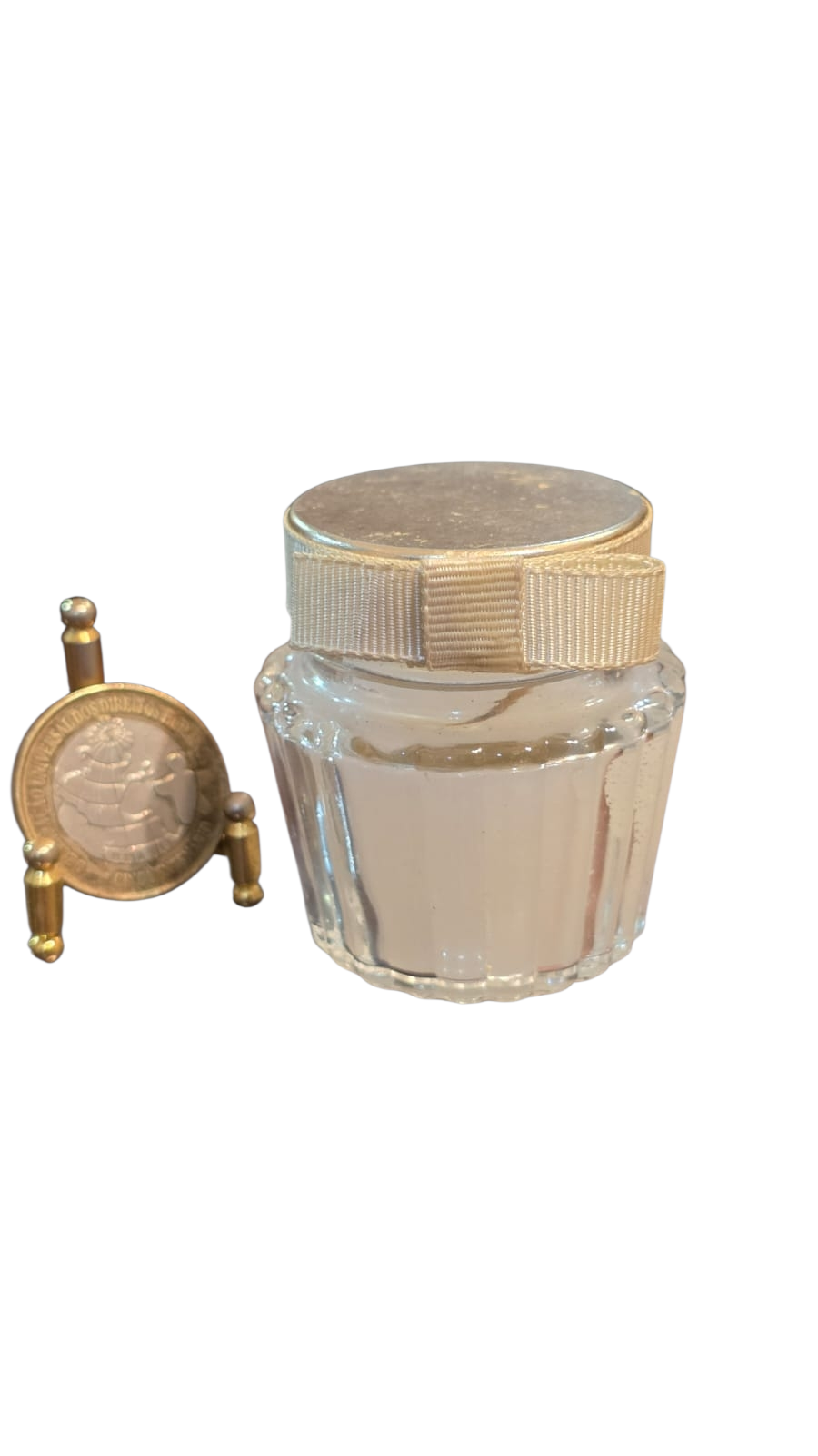 Pote de vidro Castiçal com vela | Pescadores de Relíquias