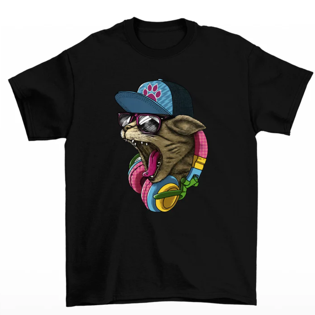 CAMISETA GATO RAPPER | Universo dos Gatuxus