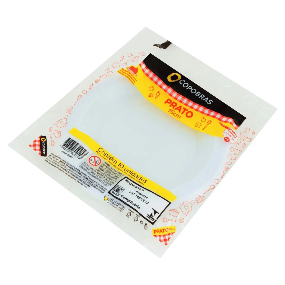 PRATO DESCARTAVEL COPOBRAS 15 CM | PLASTMIX
