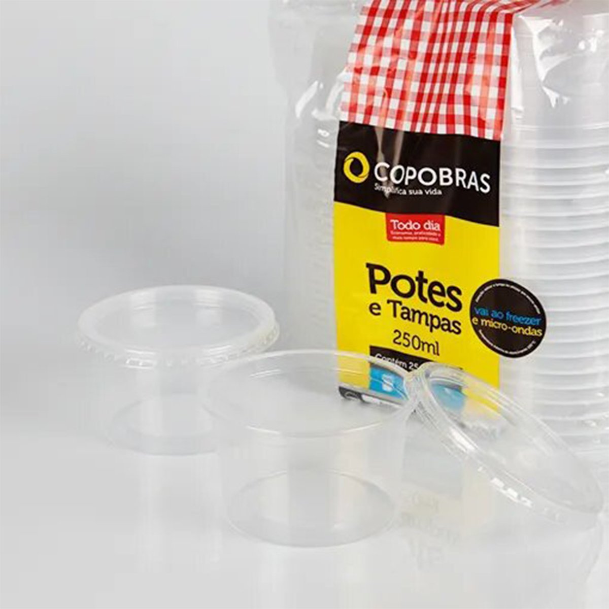 KIT POTE/TAMPA PP COPOBRÁS 250 ML | PLASTMIX
