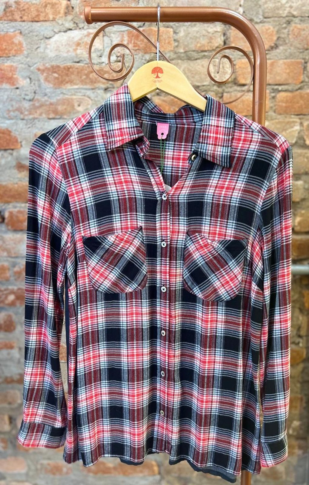 Camisa Xadrez Farm Casa Mundo Brechó E Cultura Ltda