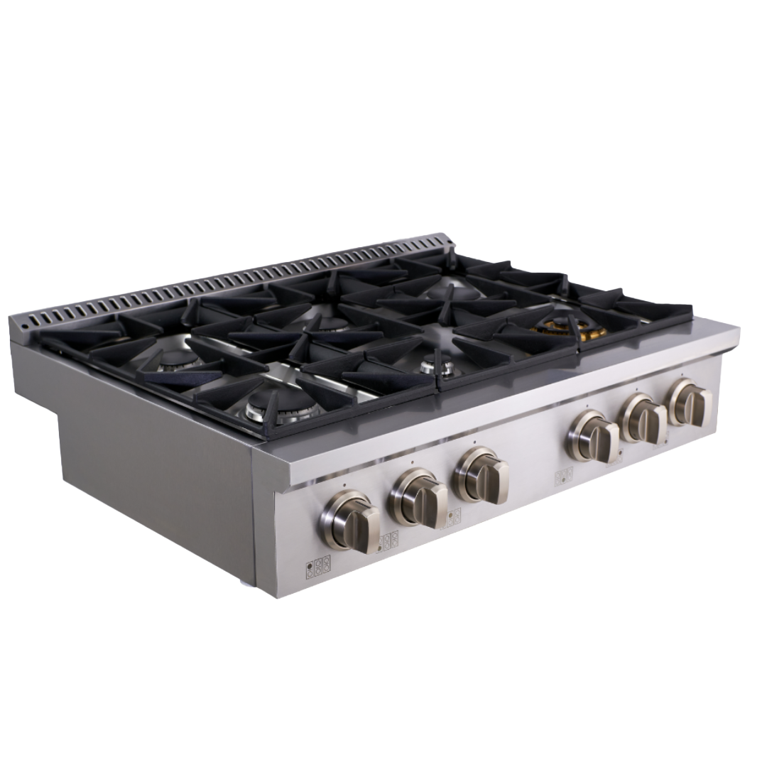 Rangetop Professional 6 Bocas à gás | Fogo em Brasa