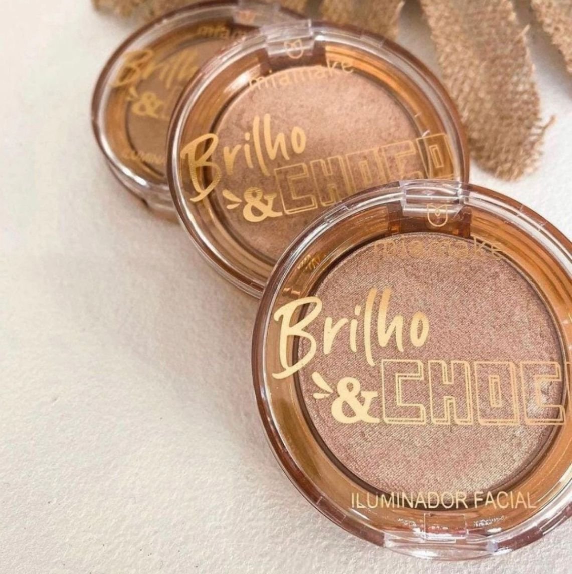 iluminador facial brilho e choco | Makezera