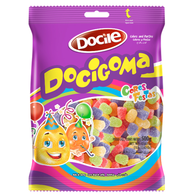 BALA GOMA MINI SINO SABOR MORANGO 500G 1UN (REF: 8010) | GOMAS DOCILE ...