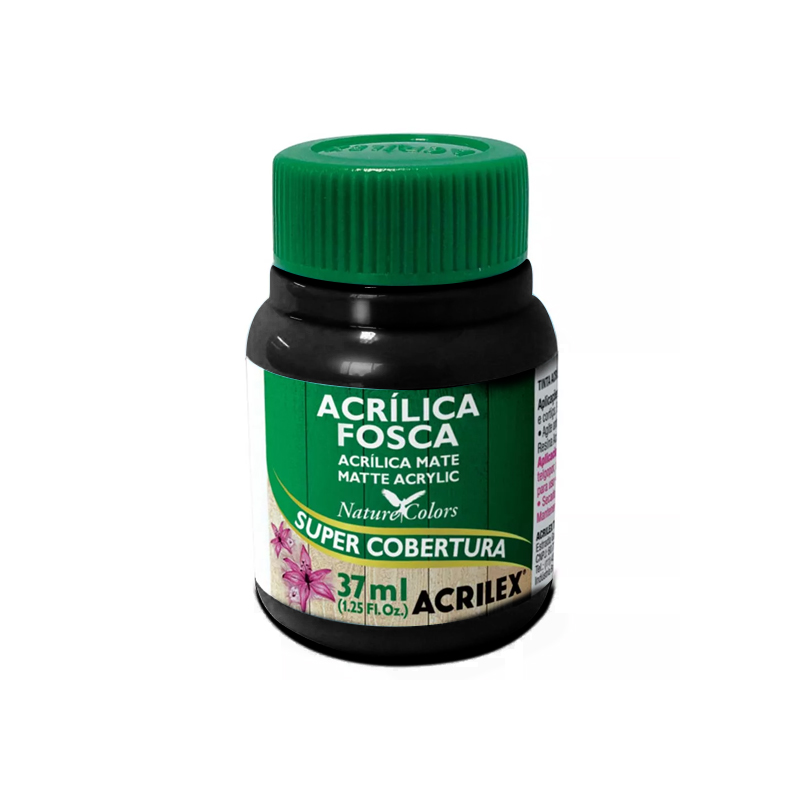 TINTA ACRÍLICA FOSCA/NATURE COLORS 035400520 37ML PRETO | FOSCA ACRILEX ...