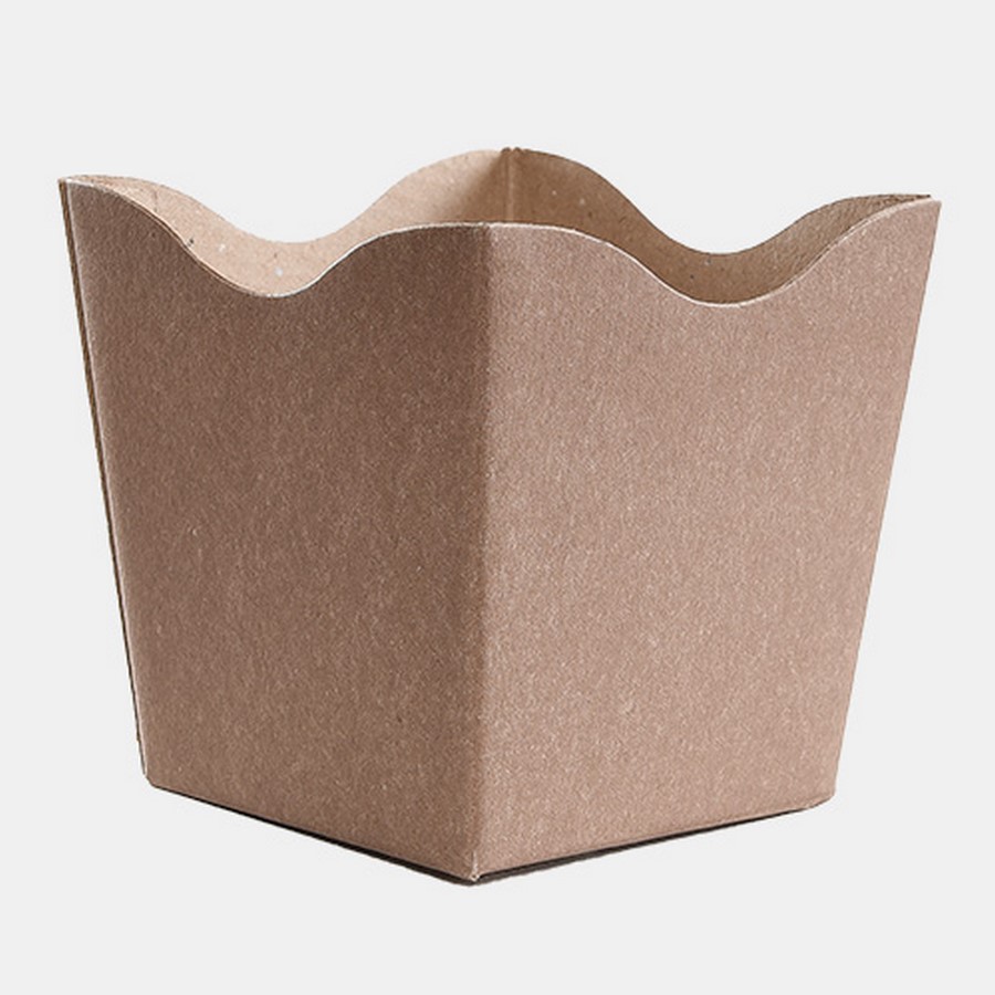 CACHEPÔ QUADRADO PAPEL 1UN 9X8,5CM KRAFT | CACHEPO HALLEY | Lojas Linna