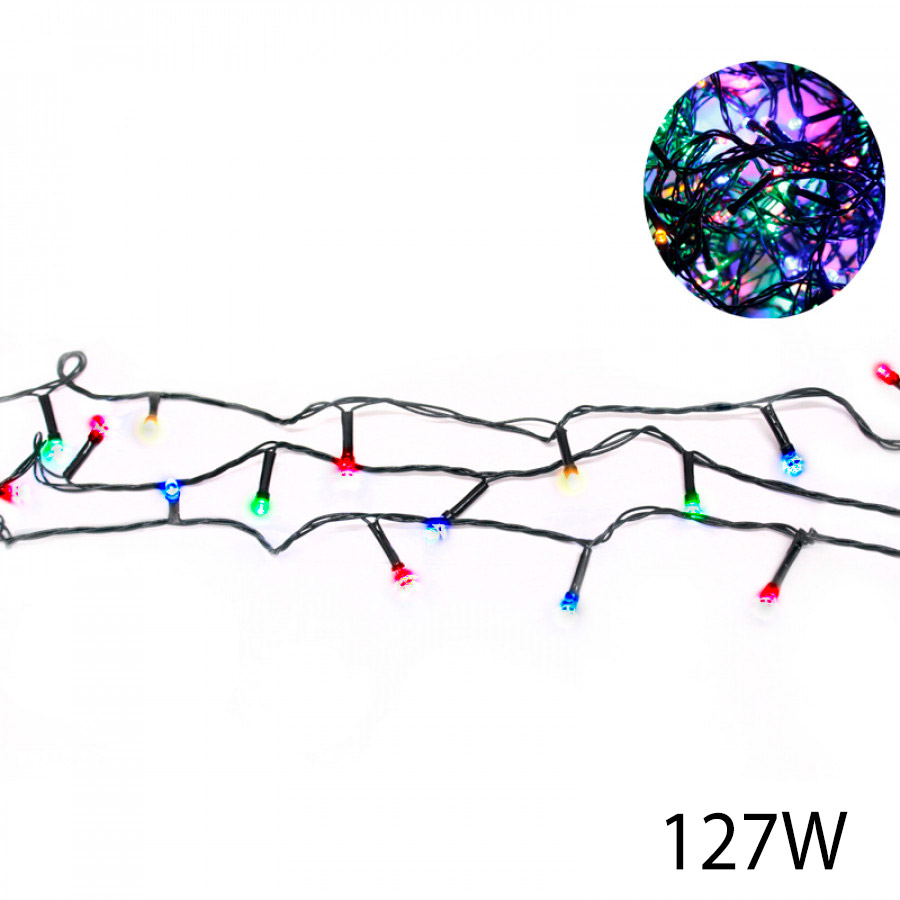 PISCA PISCA LED COM 8 FUNÇÕES 100 LÂMPADAS - COLORIDO 127V - 9MT - 1UN