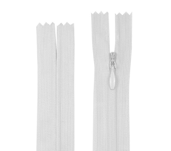 ZIPER FIXO INVISÍVEL 100%NYLON 1UN 50CM BRANCO 501