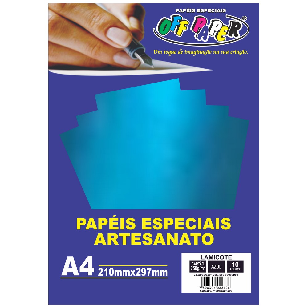 PAPEL A4 LAMICOTE 10UN | PAPEL ESCOLAR OFF PAPER | Lojas Linna
