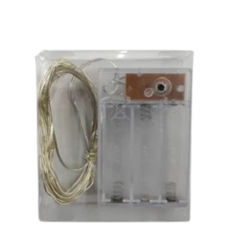 PISCA LED FIO DE FADA A PILHA -BRANCO - 3M - 1UN | LUMINARIA CORDAO LED ...