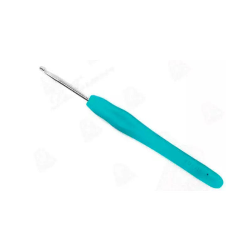 AGULHA DE CROCHÊ ALUMÍNIO COM CABO DE SILICONE - 2MM - VERDE - 1UN ...