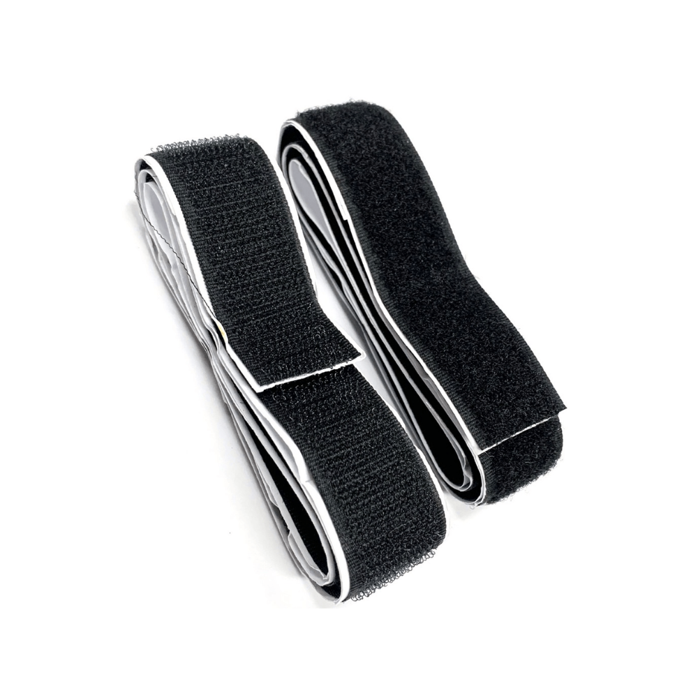 VELCRO ADESIVO - 25MM - PRETO - 1MT