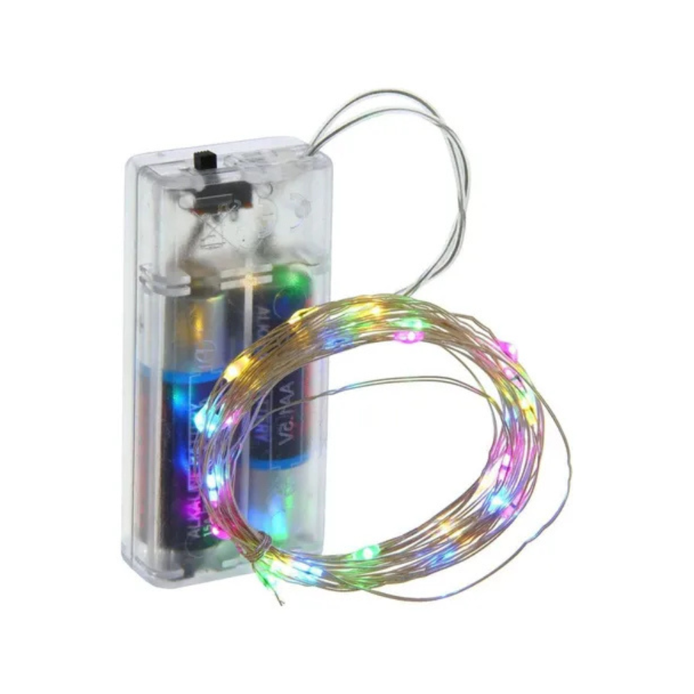 PISCA LED FIO DE FADA A PILHA -BRANCO - 3M - 1UN | LUMINARIA CORDAO LED ...